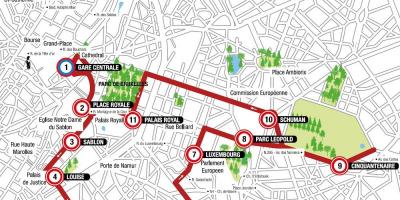 Bruksela mapa - mapy Brukseli (Belgia)